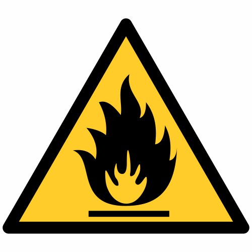 Flammable hazard symbol Royalty Free Vector Image