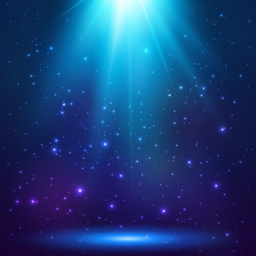 Blue shining magic light background Royalty Free Vector