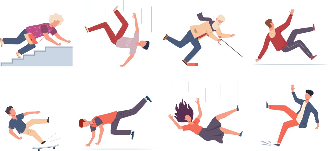 Woman Falling Down Vector Images (over 1,700)