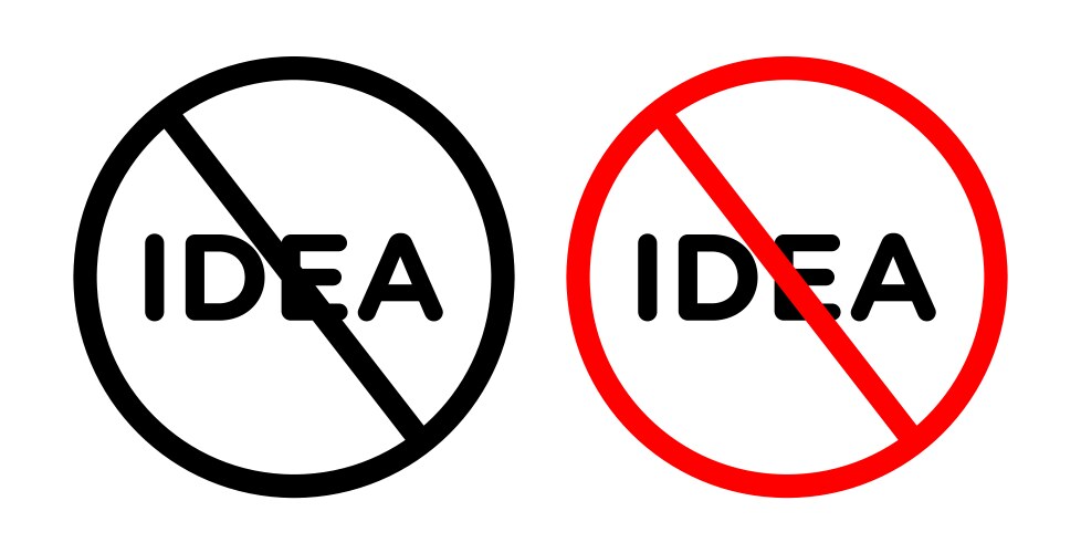 No idea sign new innovative symbol Royalty Free Vector Image
