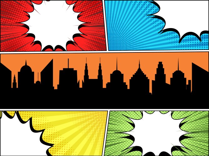 Comic book elements collection Royalty Free Vector Image