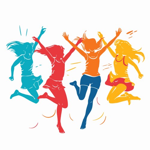 Four Friends Vector Images (over 2,300)