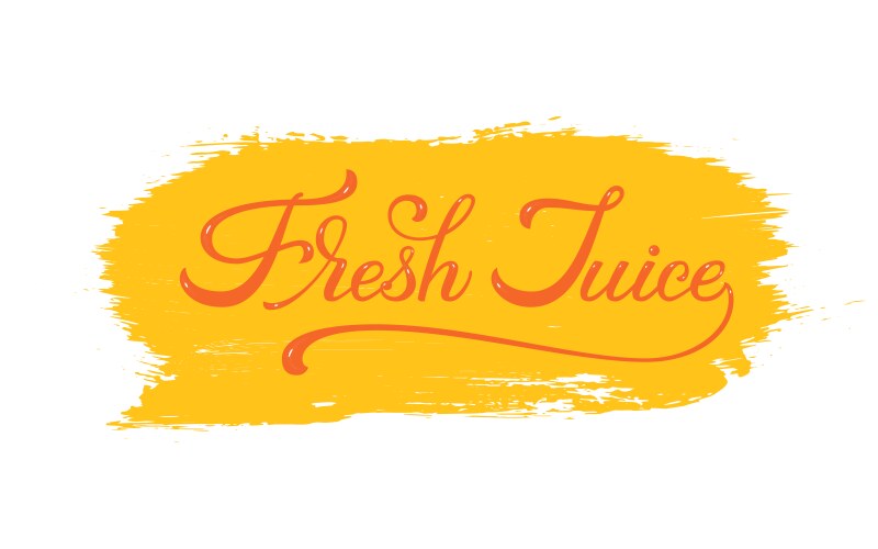 Hand drawn lettering fresh ink Royalty Free Vector Image