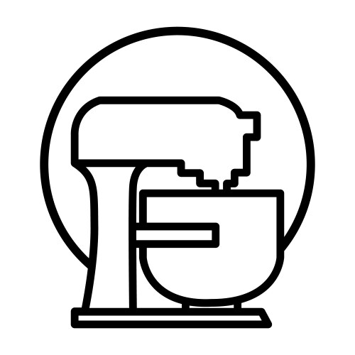 Cooking mixer logo icon image Royalty Free Vector Image