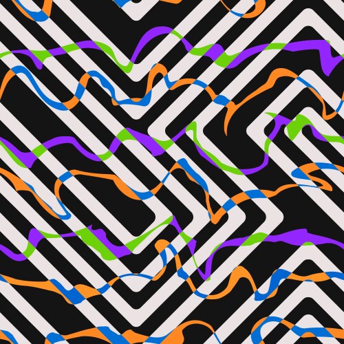 Psychedelic Black and White Pattern Vector Images (over 12,000)