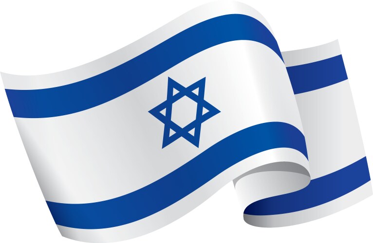 Israel flag background Royalty Free Vector Image