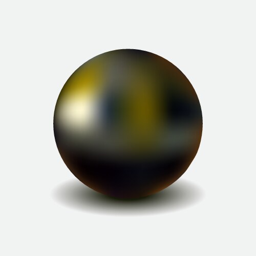 Metallic sphere realistic Royalty Free Vector Image