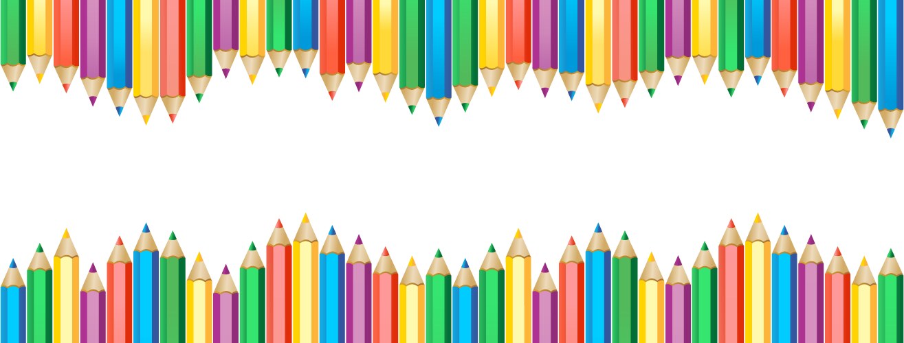 Frame with crayons 1 Royalty Free Vector Image