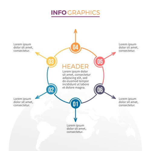 Linear infographics minimalistic chart diagram Vector Image