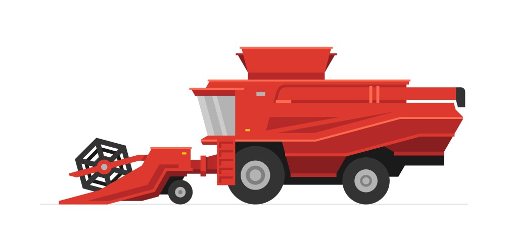 Agriculture combine harvester side view Royalty Free Vector