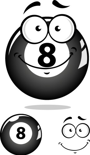 Number eight cartoon character Royalty Free Vector Image