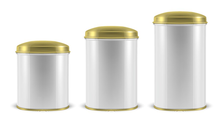 Realistic 3d white blank metal aluminium Vector Image Realistic 3d white blank metal aluminium Vector Image