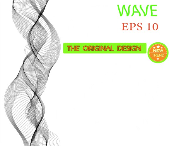 Abstract black wave design element Royalty Free Vector Image