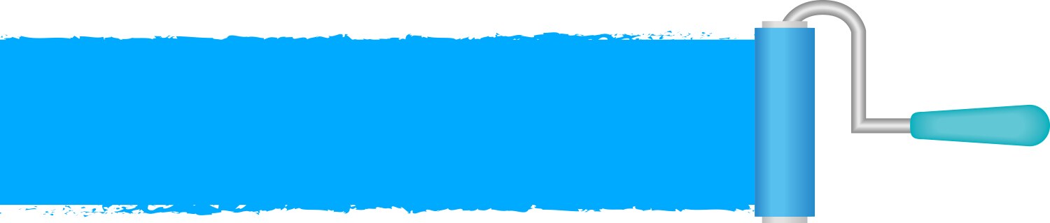 Blue background with paint roller Royalty Free Vector Image