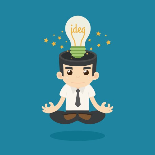 Businessman get the idea Royalty Free Vector Image