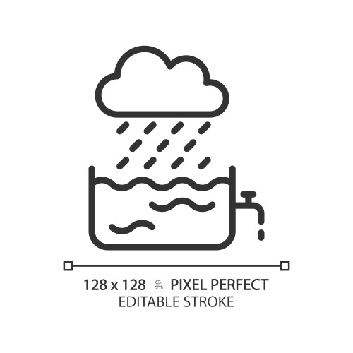 Unsafe water linear icon Royalty Free Vector Image