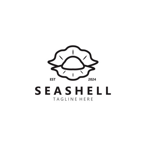 Seashell logo ocean animals premium quality Vector Image
