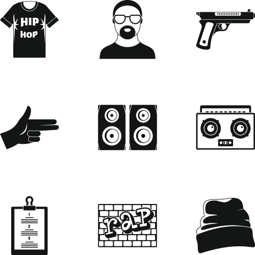 Rap bricks wall icon outline style Royalty Free Vector Image