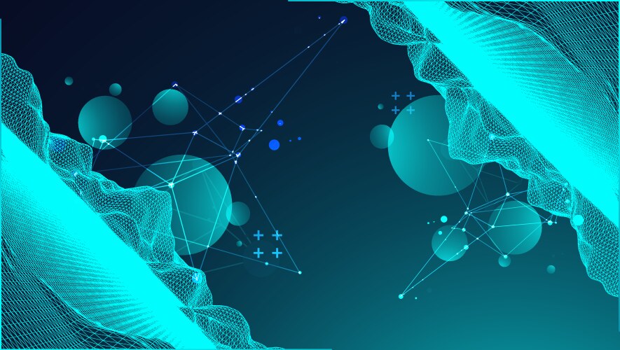 Trendy abstract wireframe background modern Vector Image