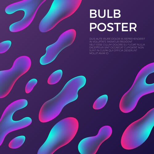 Colorful abstract shapes poster design Royalty Free Vector