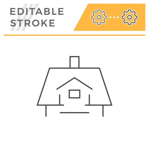 Roof tile icons isolated overlap sheets Royalty Free Vector