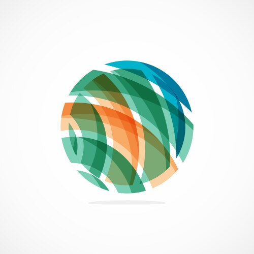 Abstract circle logo dynamic aesthetic Royalty Free Vector