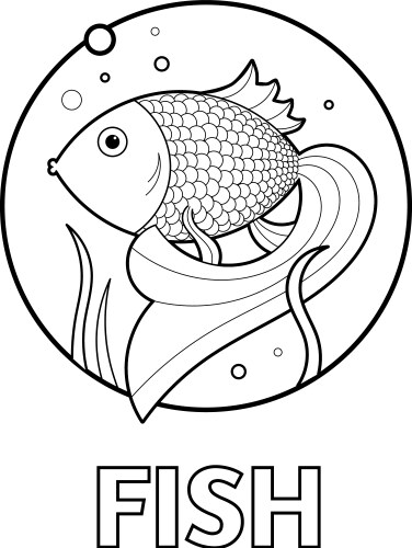 Great blue shark isolated coloring page for kids Vector Image