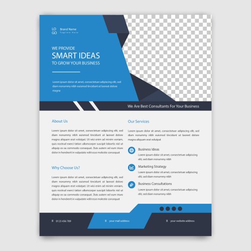Business growth corporate flyer template Vector Image