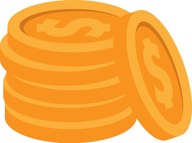 Coin stack icon design template isolated Vector Image