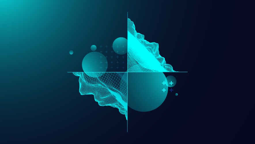 Trendy abstract wireframe background modern Vector Image