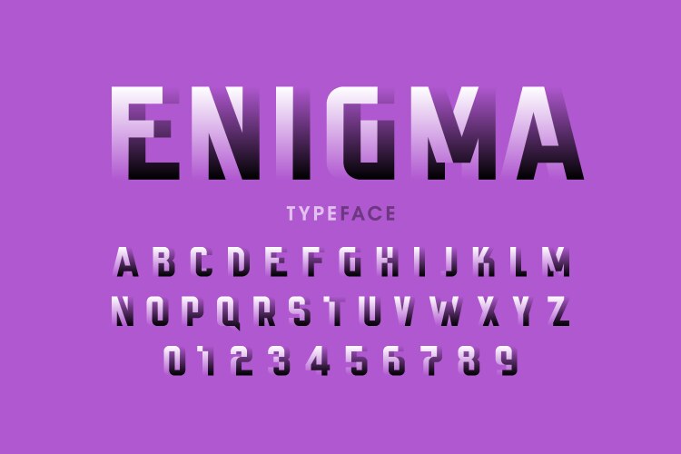 Impossible shape font Royalty Free Vector Image