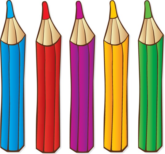 Colorful wax crayons Royalty Free Vector Image