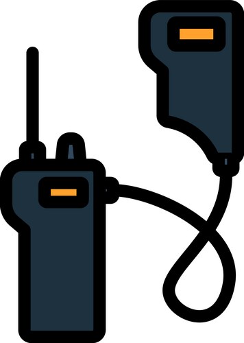 Police radio Royalty Free Vector Image - VectorStock