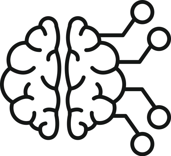 Brain coping skills icon simple health Royalty Free Vector