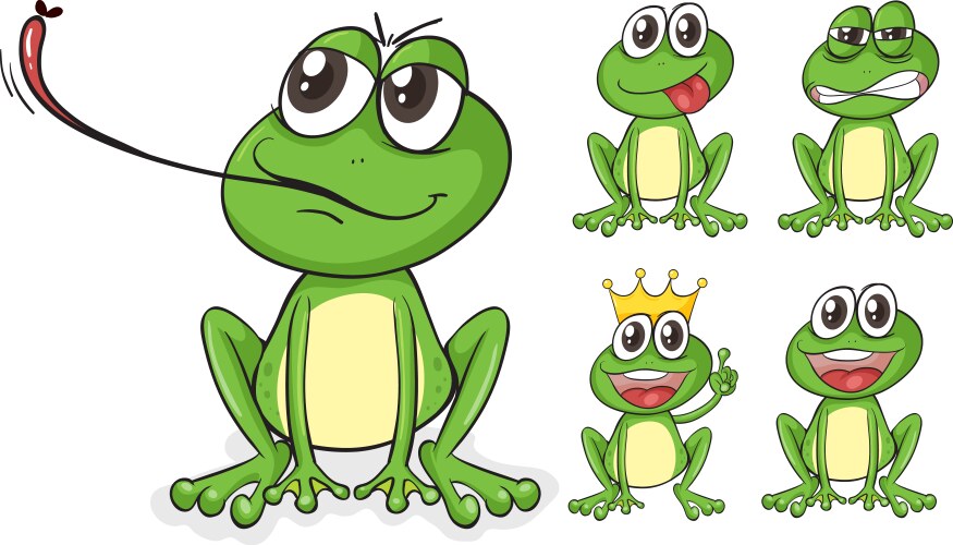 Happy green snake cartoon Royalty Free Vector Image