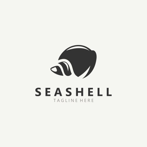 Seashell logo ocean animals premium quality Vector Image