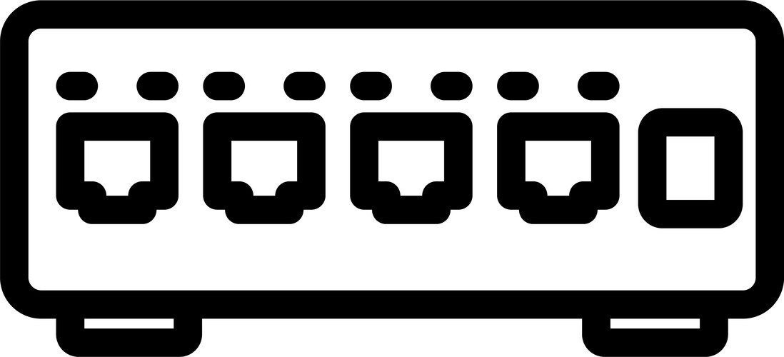 Ethernet switch icon Royalty Free Vector Image