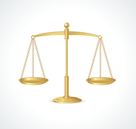 Unbalanced scale of justice Royalty Free Vector Image