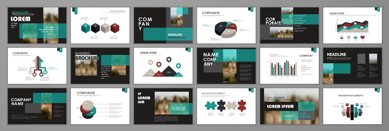 Presentation templates design Royalty Free Vector Image