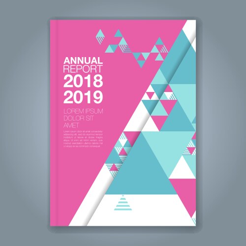 Cover report colorful geometric shapes background Vector Image