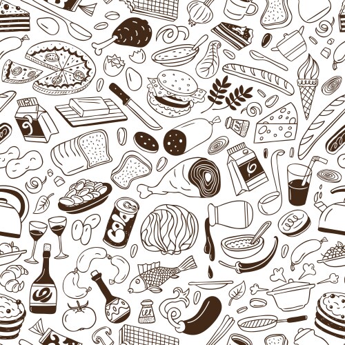 Cookery - seamless background Royalty Free Vector Image