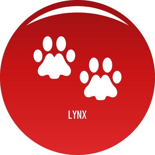 Lynx step icon simple style Royalty Free Vector Image