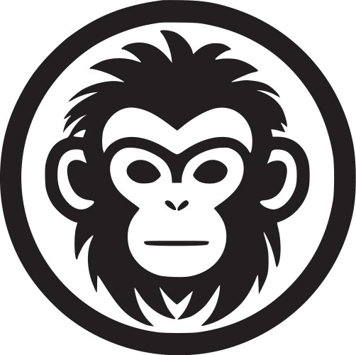 Monkey line icon animal and zoo Royalty Free Vector Image