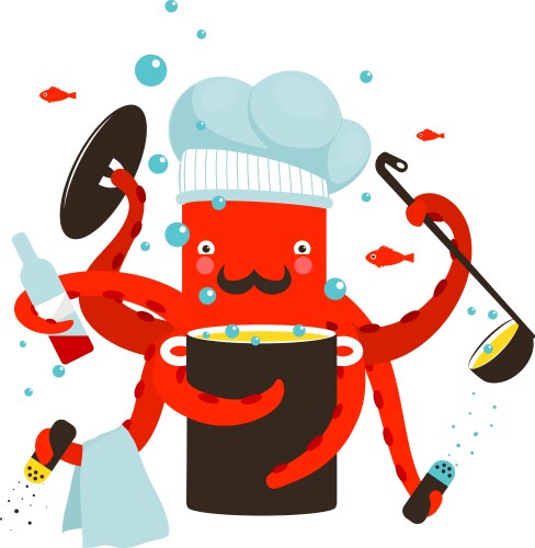 Chef and cooking concept Royalty Free Vector Image