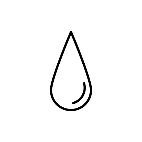Water drop line icon isolated on white background Vector Image