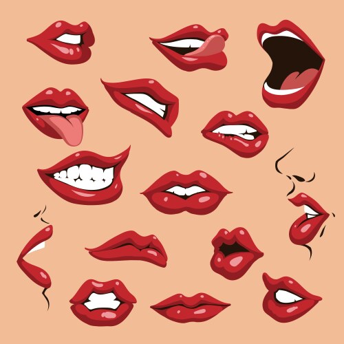 Cartoon Lips Vector Images (over 37,000)