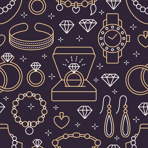 Woman with jewelry Royalty Free Vector Image - VectorStock