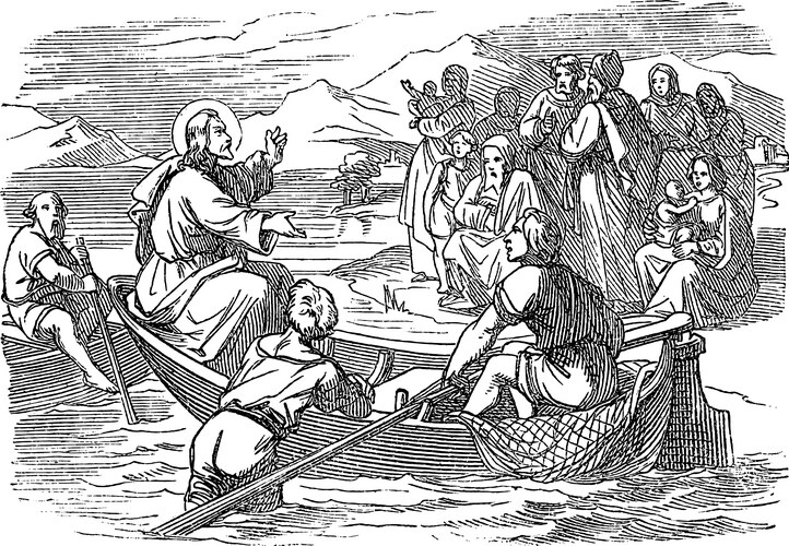 Noah's Ark on the Waves - Biblical Art – Royalty-Free Vector | VectorStock