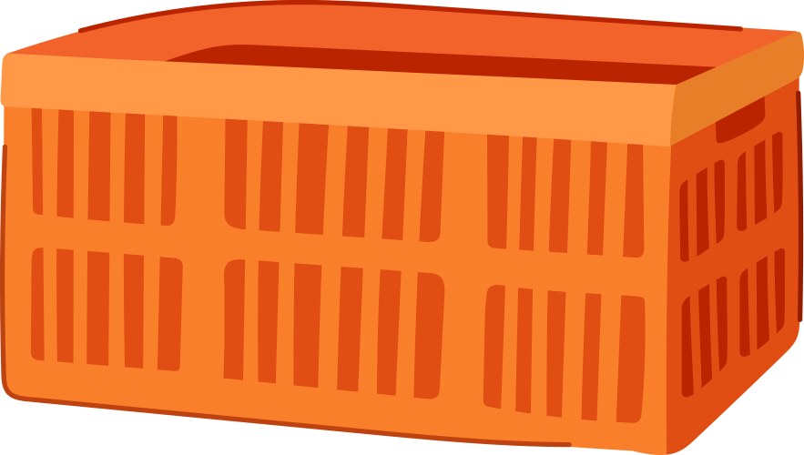 View plastic crate cartoon Royalty Free Vector Image