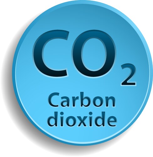 Carbon dioxide molecular formula Royalty Free Vector Image